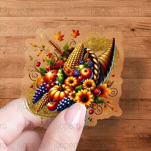 Thanksgiving Harvest Clipart, Cornucopia Autumn Art, Fall Season ...
