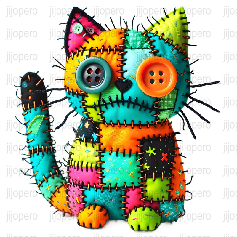 Patchwork Cats - Etsy