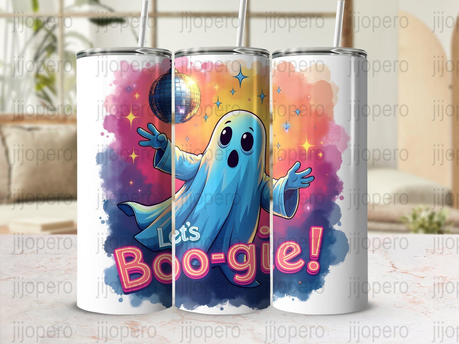 Halloween Boo PNG, Let's Boo-gie Ghost Digital Art, Disco Ghost Wall ...