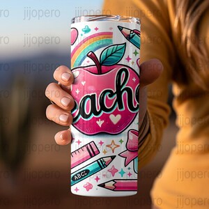 Back to School PNG, Teacher Apple Rainbow Pencils Digital Clipart ...