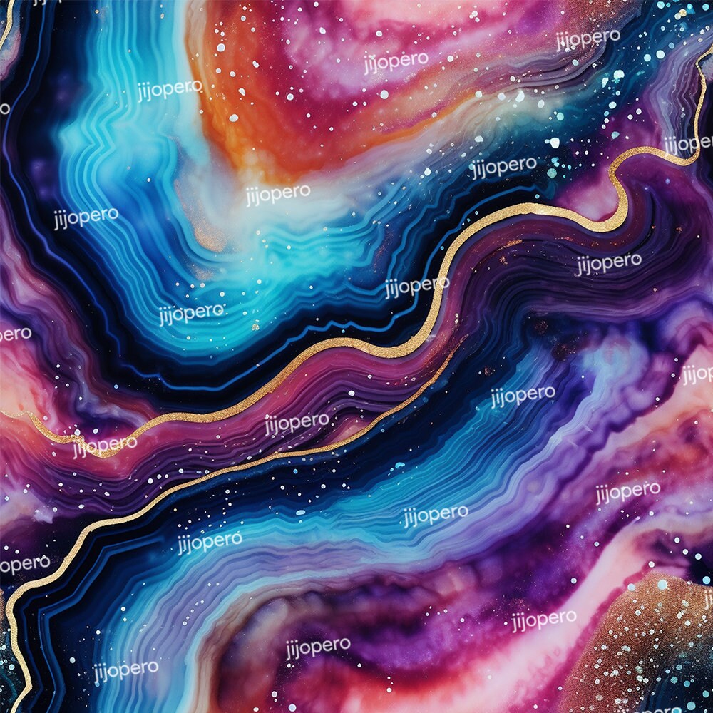 Geode Background Seamless Pattern Holographic Agate Gold Foil Rainbow ...