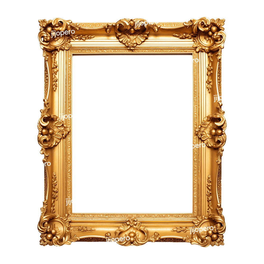 Gold Frame Clipart Instant Download High Quality Clipart - Etsy