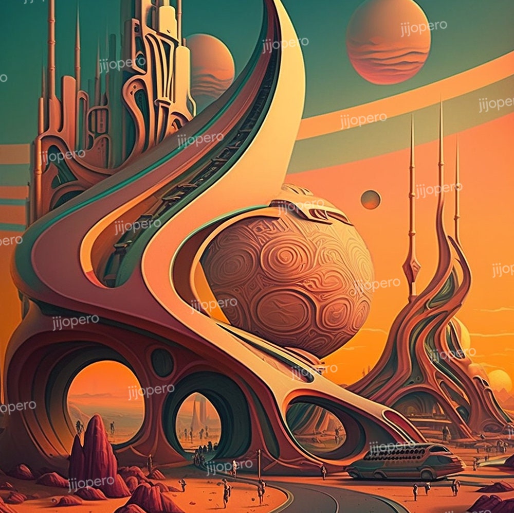 Retro Futurism Poster Vintage Poster Premium Poster Trendy Wall Art ...