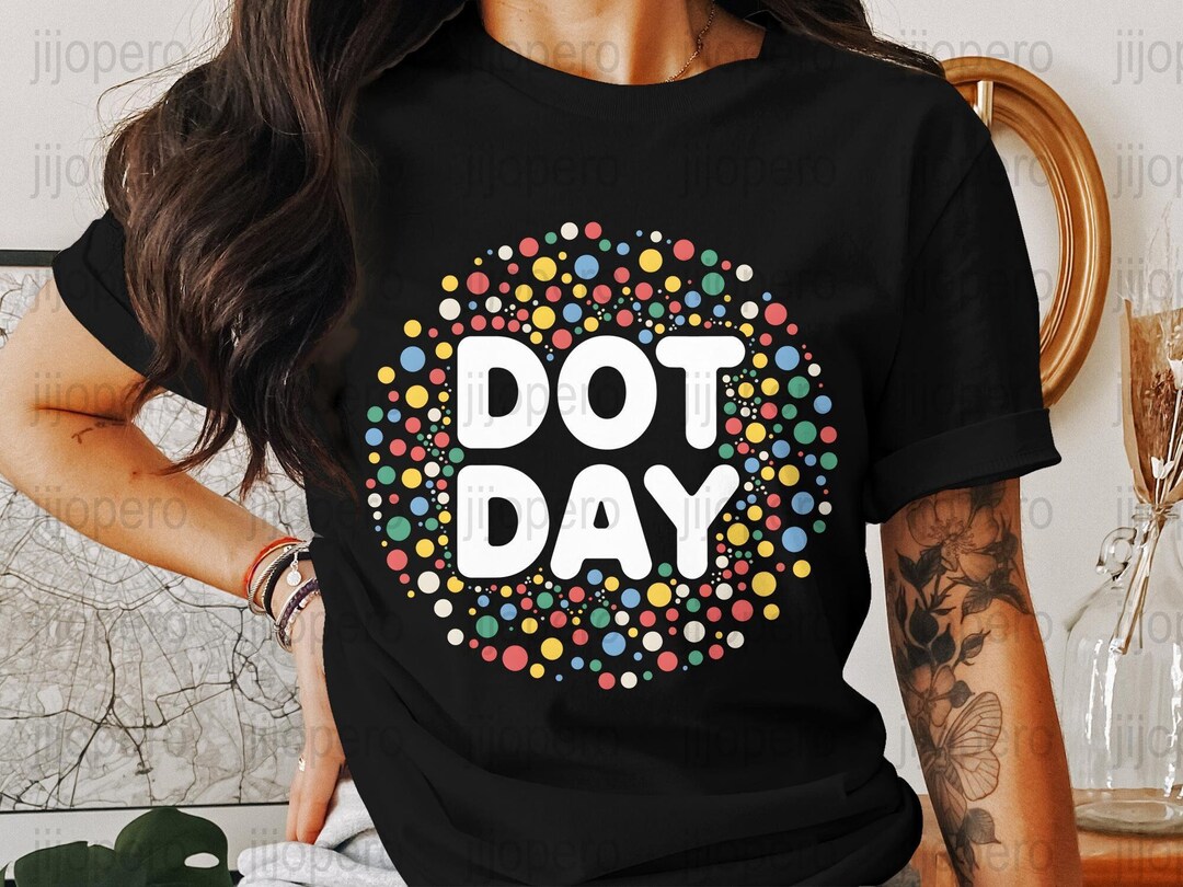 Dot Day PNG, Colorful Digital Art, Instant Download, Printable Wall Art ...