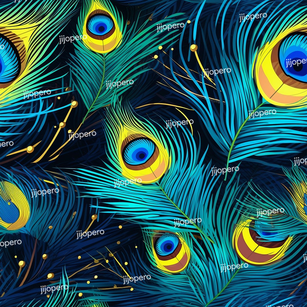 Peacock Digital Paper Peacock Pattern Peacock Background Peacock Prints ...