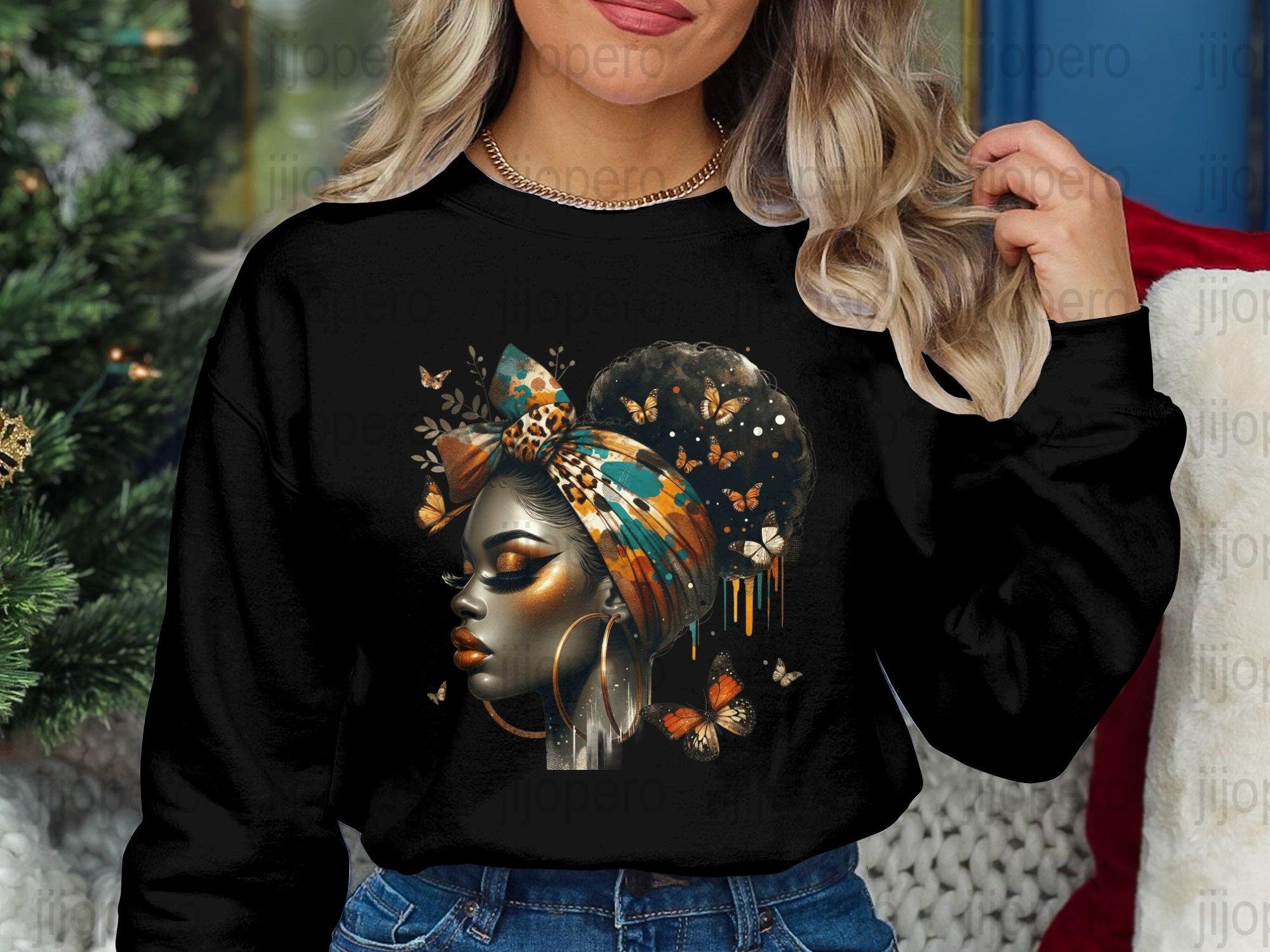 Black History Month Afro Woman Art, African American PNG, Digital ...