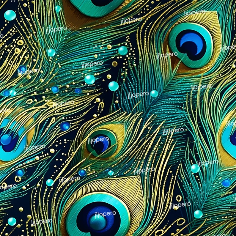 Peacock Digital Paper Peacock Pattern Peacock Background Peacock Prints ...