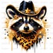 Western Sheriff Raccoon PNG, Digital Art Download, Cowboy Hat Animal ...