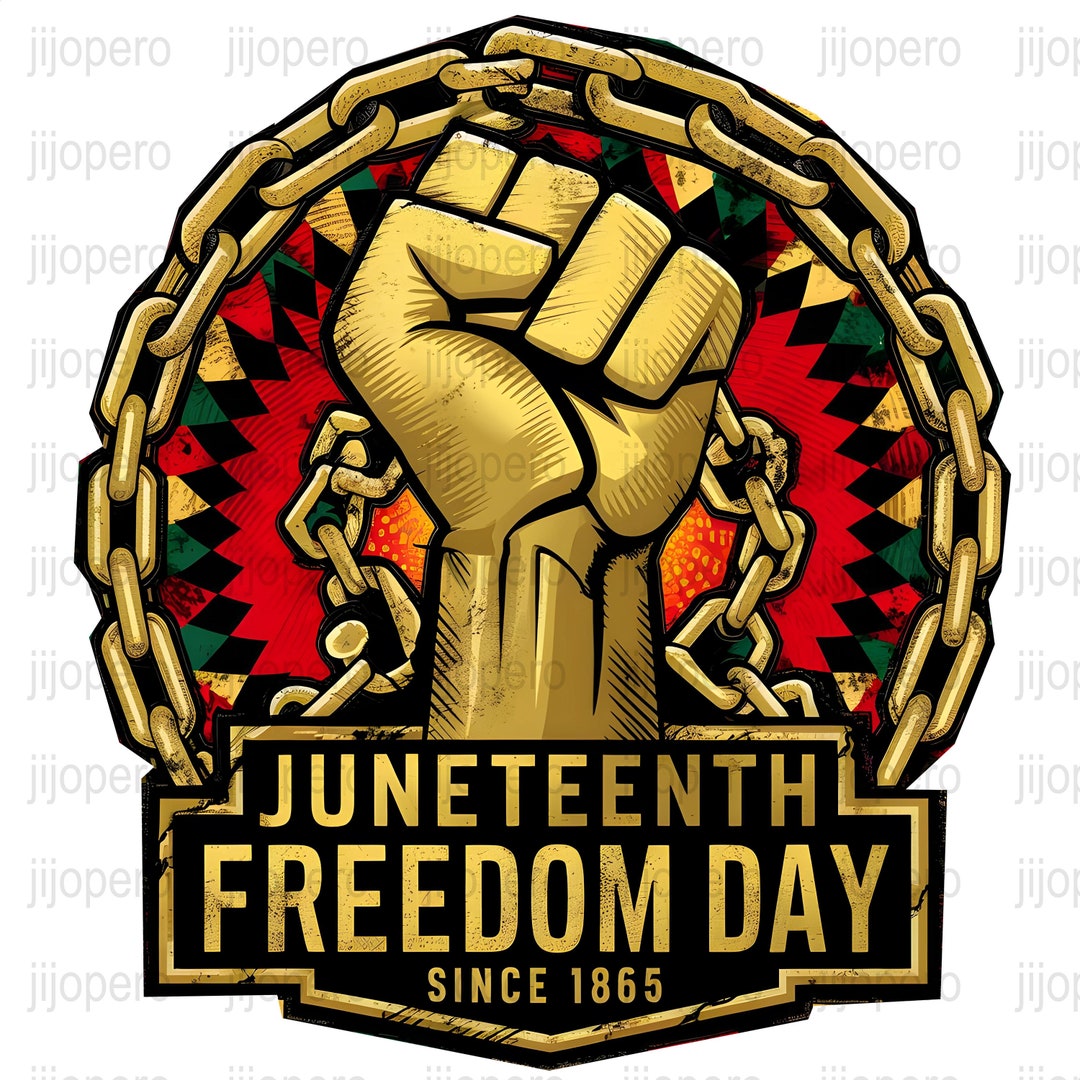 Juneteenth Freedom Day Digital Art, Vintage Fist Emblem PNG, African ...