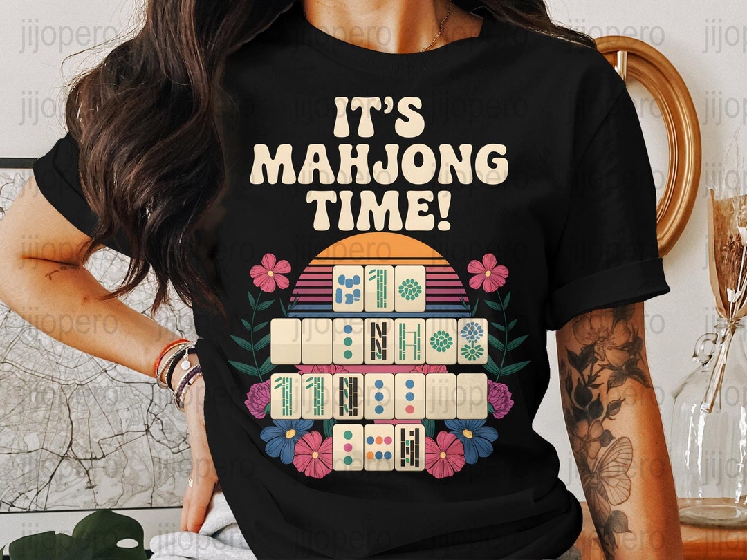 Mahjong Time Poster, Retro Vintage Mahjong Art, Mahjong Game Wall Art ...