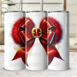 Christmas Bow Clipart, Red Bow Digital Download, Festive Bow PNG, Xmas ...