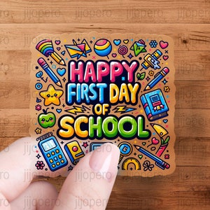 Colorful Happy First Day of School T-shirt, Teacher Gift, Fun Kids ...
