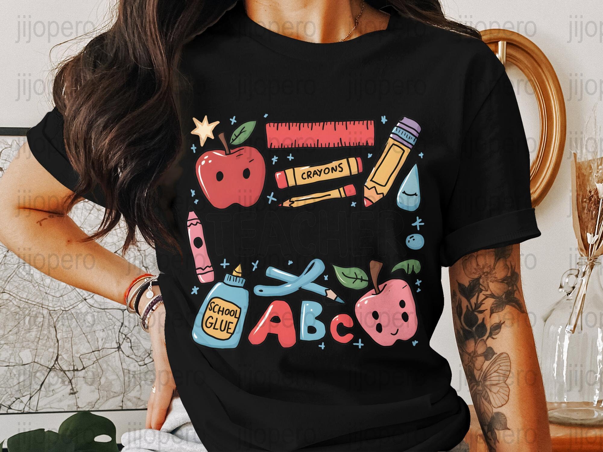 Back to School PNG, Teacher Clipart Digital Download, Colorful ...