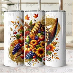 Thanksgiving Harvest Clipart, Cornucopia Autumn Art, Fall Season ...
