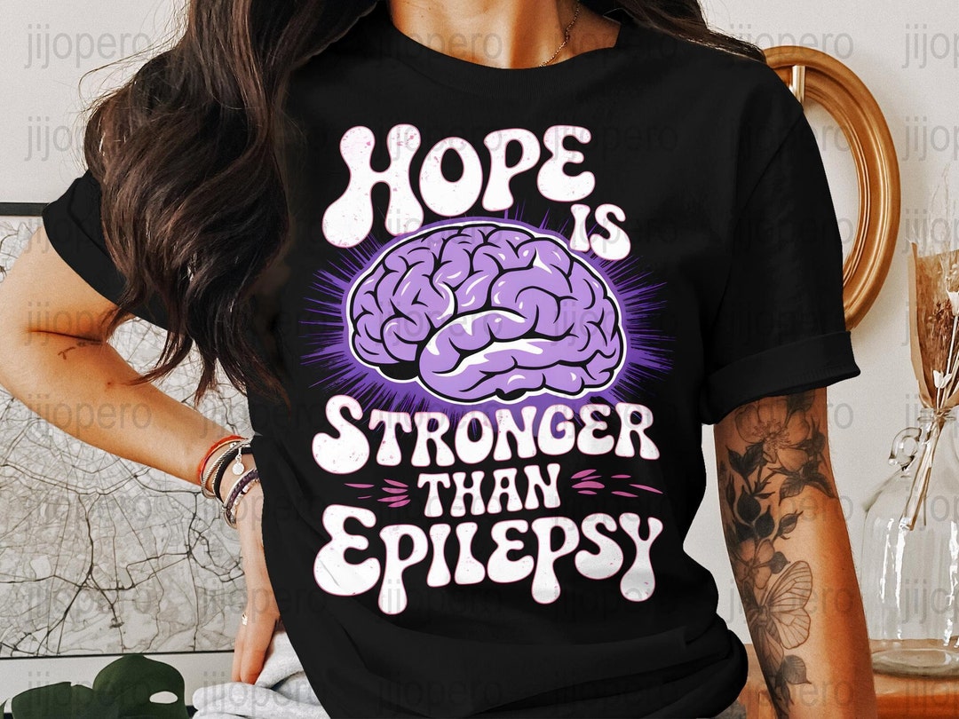 Epilepsy Awareness Month PNG Brain Health Digital Art Hope is Stronger ...