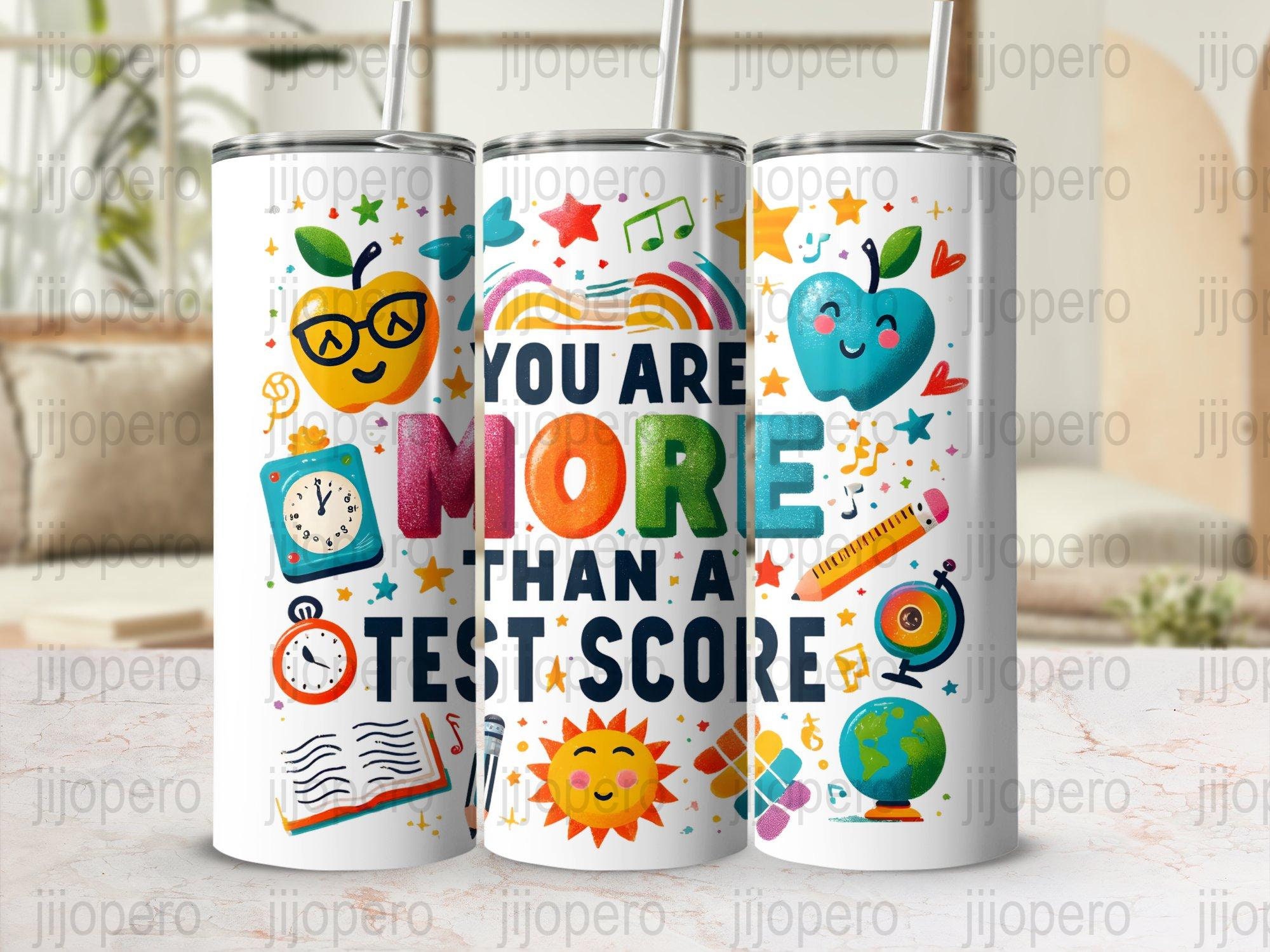 Colorful Motivational Quote Digital PNG, You Are More Than A Test Score ...