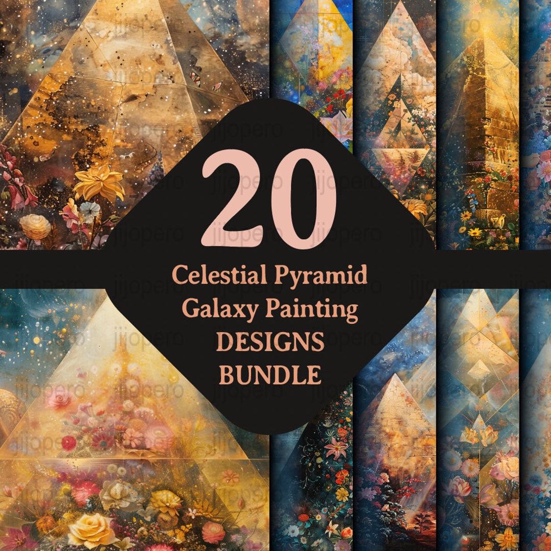Celestial Triangle Pyramid Art, Digital Download, Abstract Galaxy ...