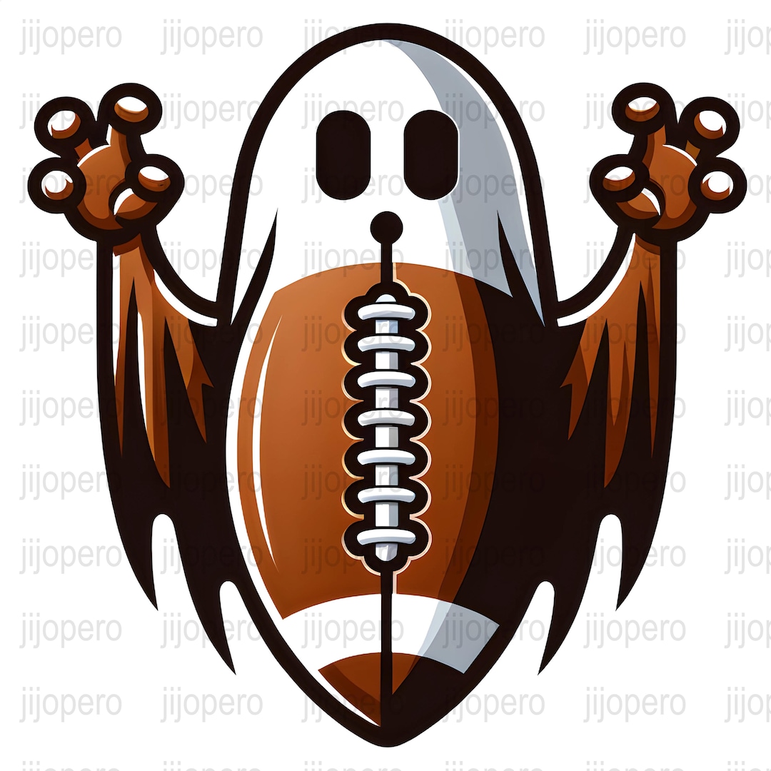 Halloween Png, Spooky Football Ghost, Halloween Digital Download, Scary ...