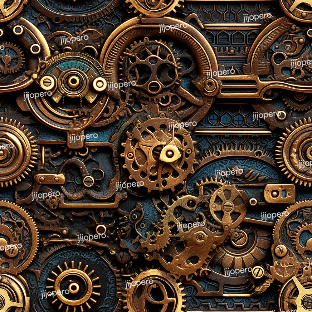 Steampunk Seamless Pattern Printable Paper 20 Designs - Etsy