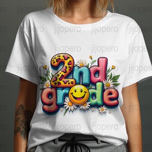 2nd Grade Digital Download, Cute 2nd Grade Sign, 2nd Grade Art PNG ...