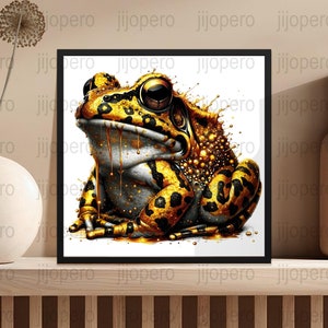 PNG Digital Download Frosted Frog Art, High-resolution Amphibian ...