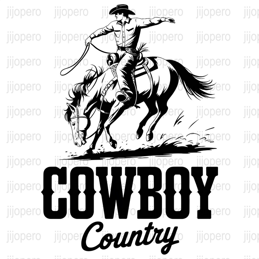 Cowboy Country Wall Art, Western Theme Printable, Rodeo Cowboy ...