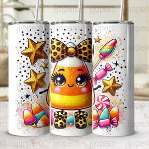 Halloween PNG, Cute Candy Corn Clipart, Kawaii Halloween Digital ...