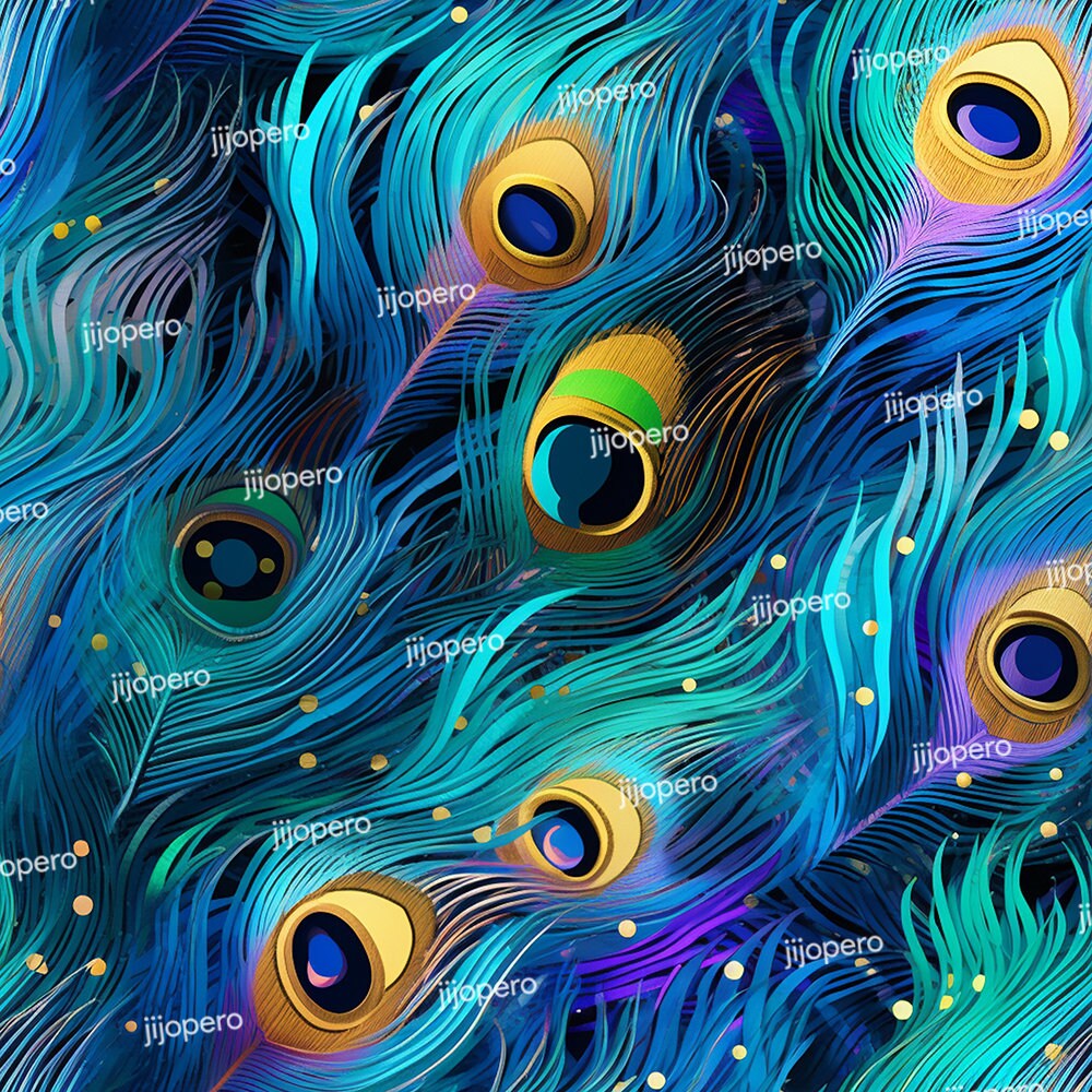 Peacock Digital Paper Peacock Pattern Peacock Background Peacock Prints ...