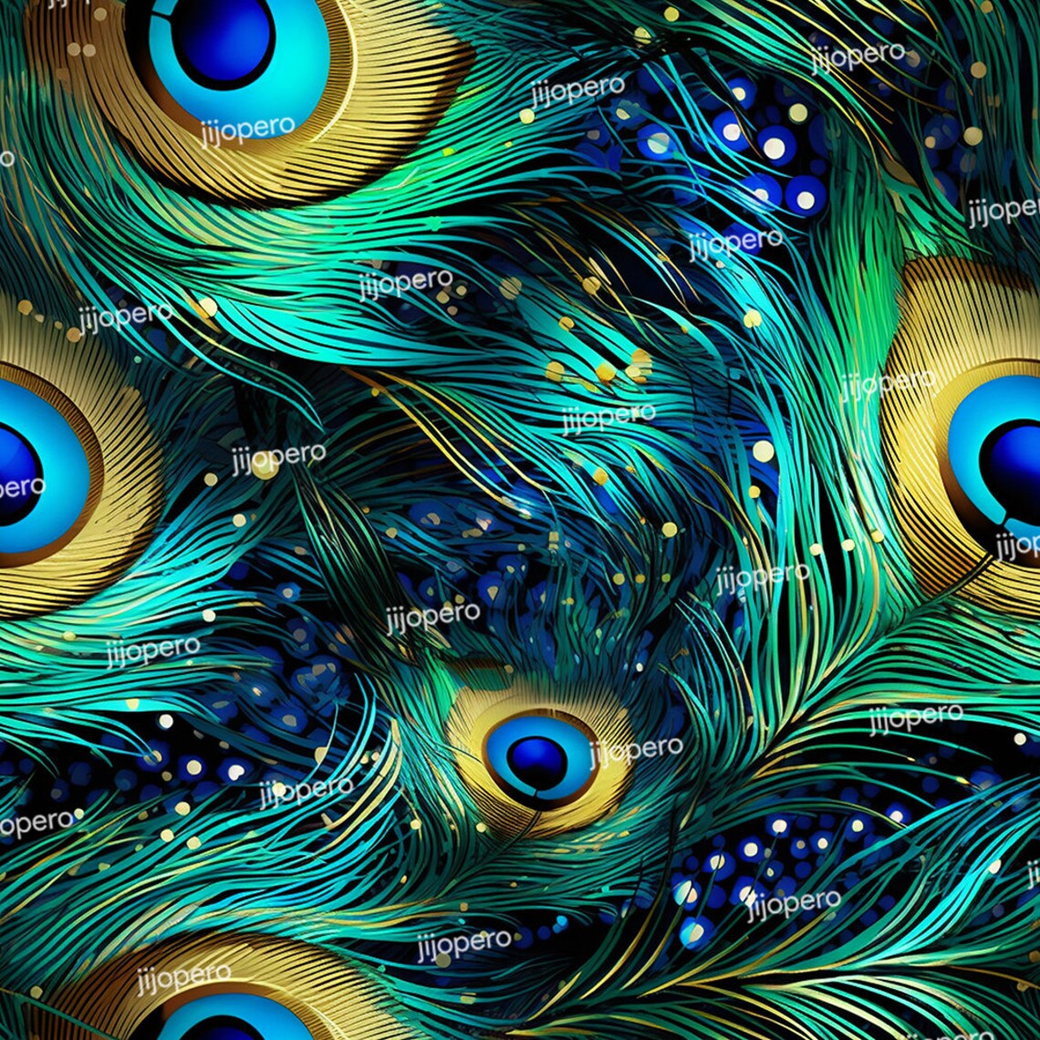 Peacock Digital Paper Peacock Pattern Peacock Background Peacock Prints ...