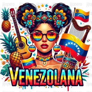 Venezuela Venezolana Free PNG, Vibrant Digital Art of Venezuelan ...