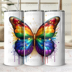 Pride Month PNG, Colorful Rainbow Butterfly Art, Instant Digital ...