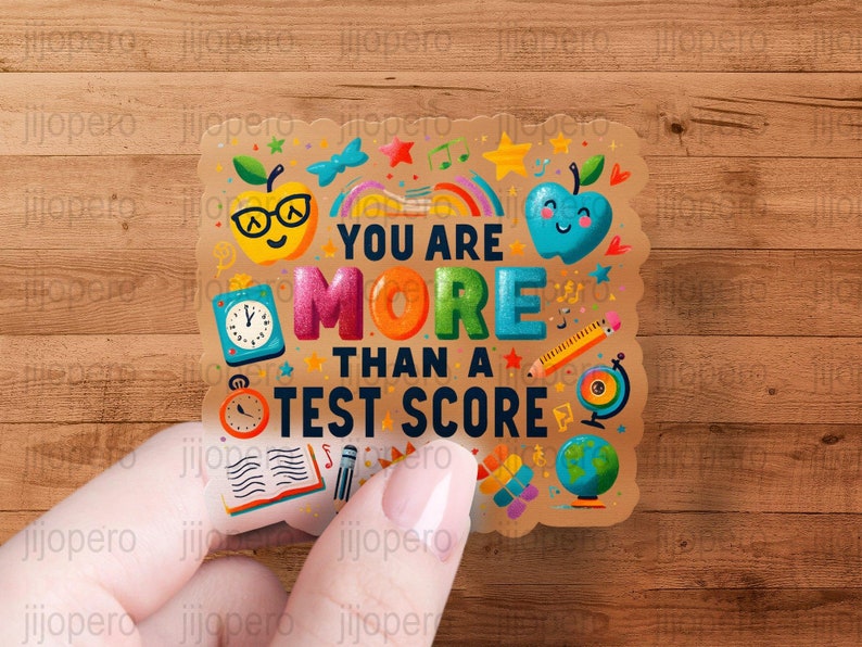 Colorful Motivational Quote Digital PNG, You Are More Than A Test Score ...