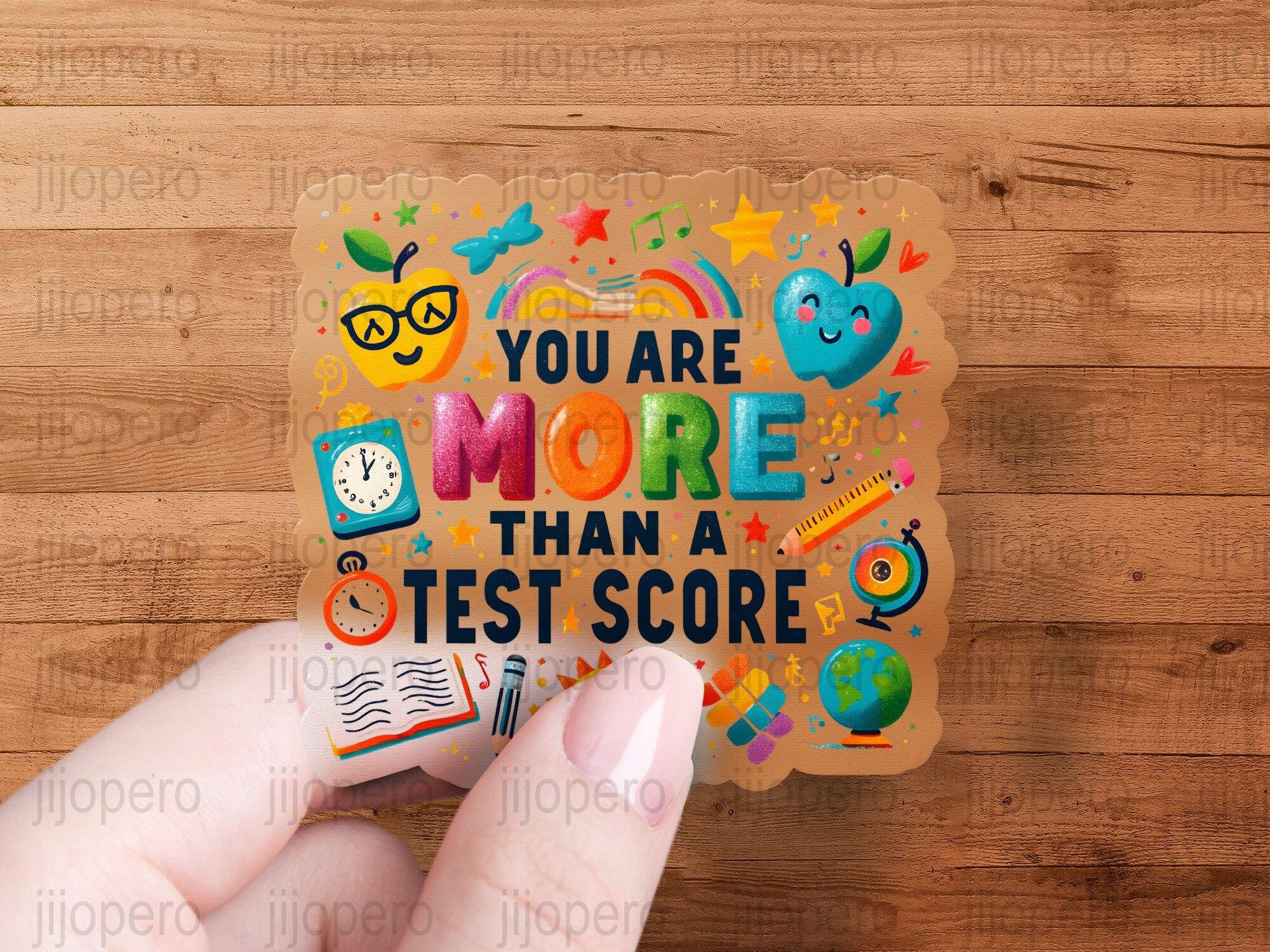 Colorful Motivational Quote Digital PNG, You Are More Than A Test Score ...