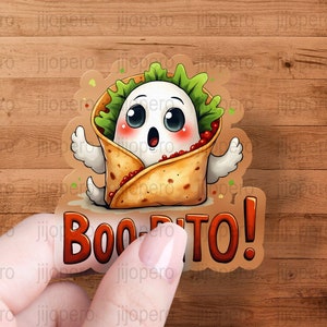 Halloween Boo PNG Cute Funny Burrito Ghost Graphic Clipart, Spooky Boo ...