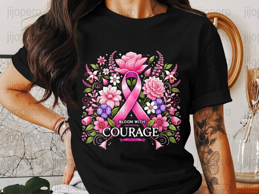 Breast Cancer Awareness Transparent PNG, Bloom With Courage Flower ...