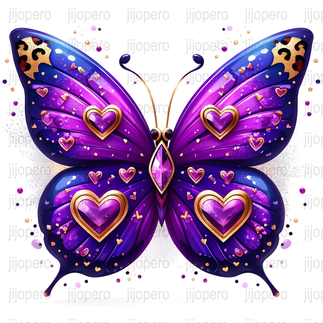Lupus Awareness PNG, Purple Butterfly Clipart, Digital Download ...