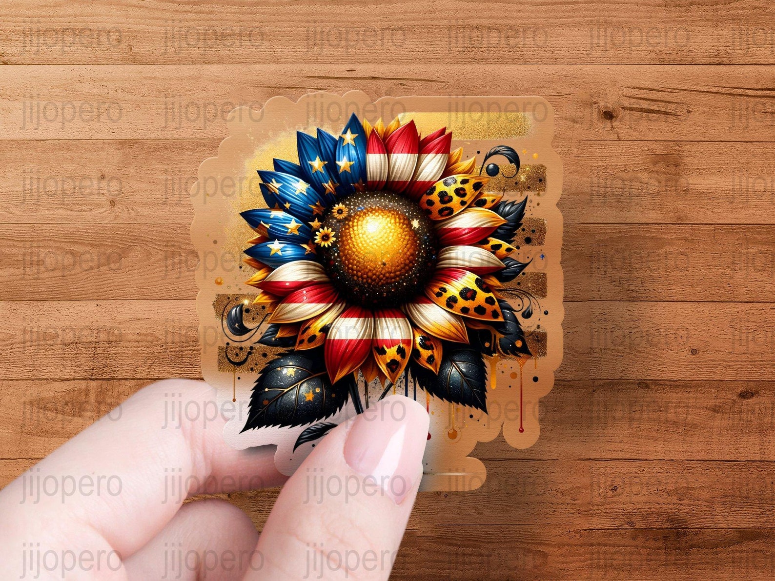 4th of July PNG, American Flag Sunflower, Patriotic Sunflower Art, USA ...