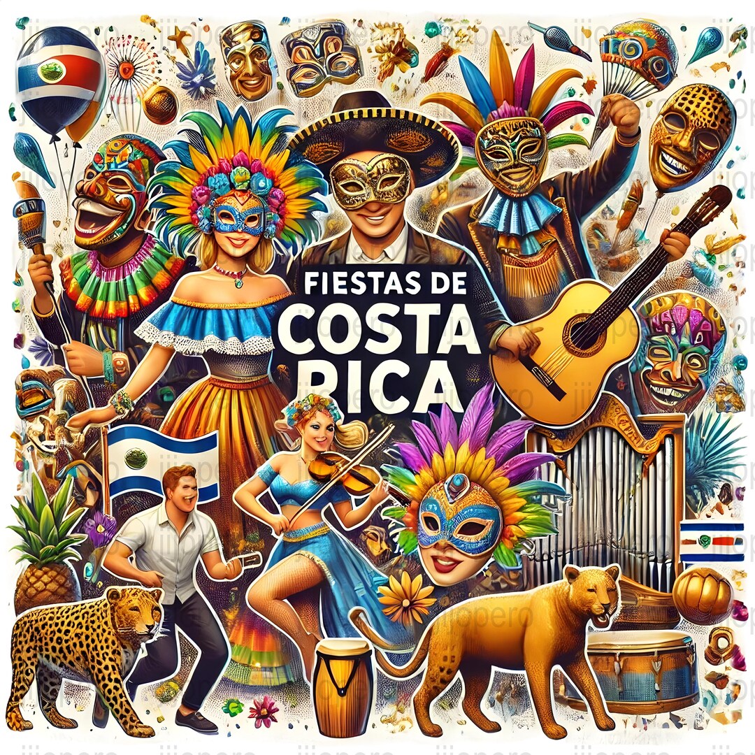 Costa Rica PNG, Fiestas De Costa Rica Digital Art, Colorful Culture ...