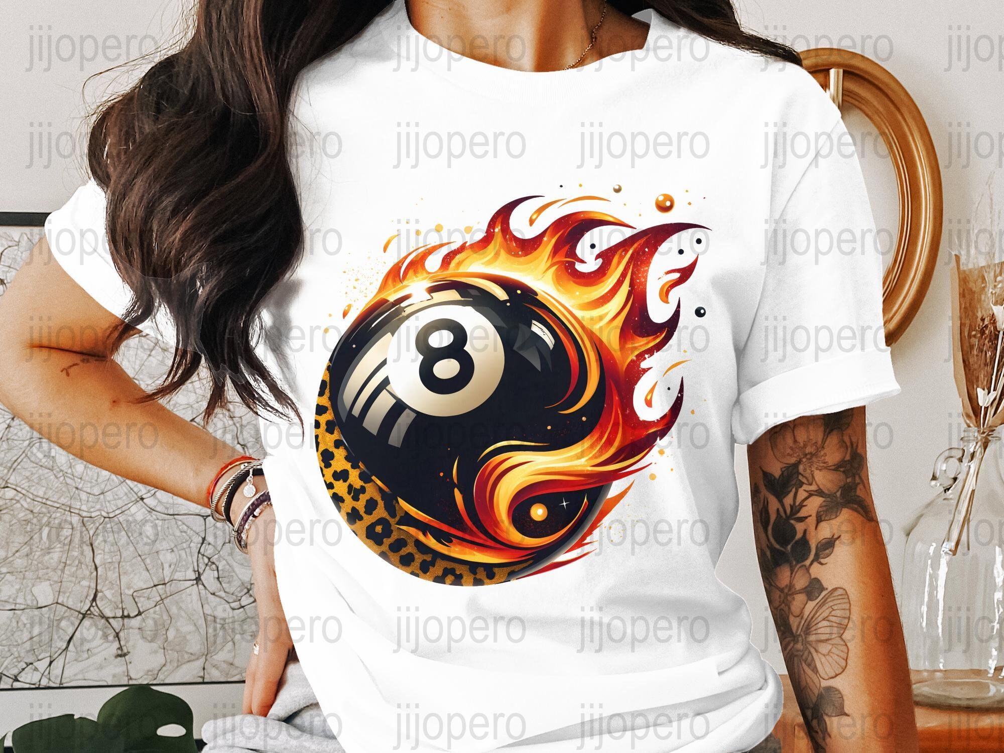 Flaming 8 Ball Digital Art PNG, Fiery Pool Billiard Ball, Vibrant Game ...