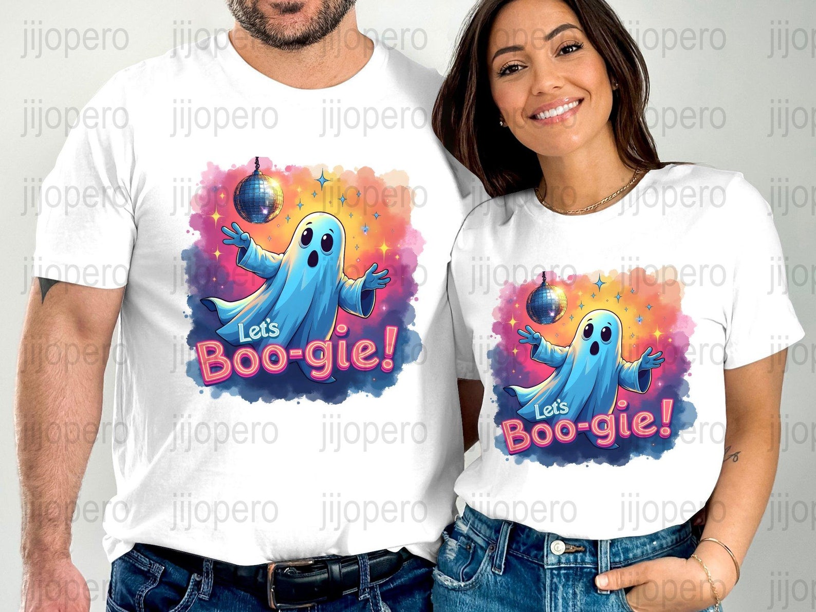 Halloween Boo PNG, Let's Boo-gie Ghost Digital Art, Disco Ghost Wall ...