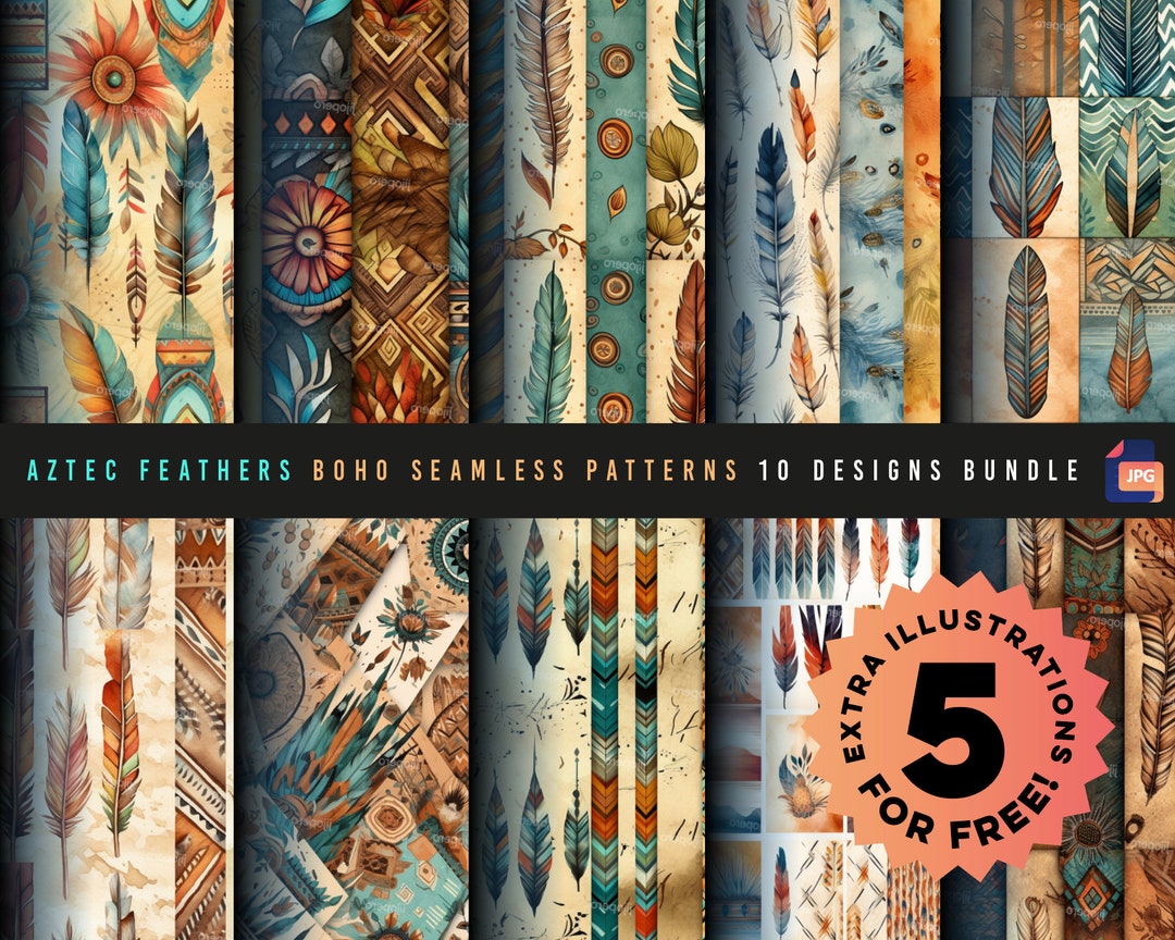 Aztec Seamless Pattern Native Digital Paper Tribal Pattern Jpg Textiles ...