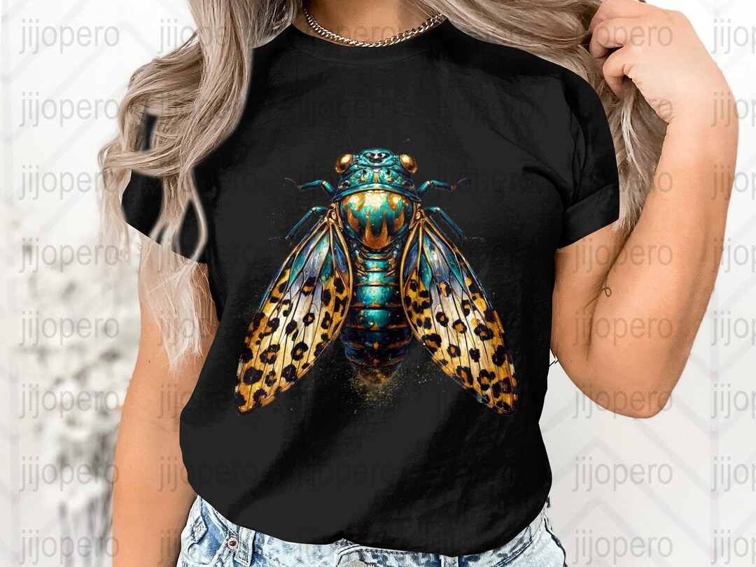 Colorful Digital Cicada Artwork PNG, Vibrant Insect Illustration for ...