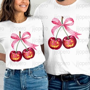 Halloween Cherries Digital Art, Spooky Cherry PNG Illustration ...