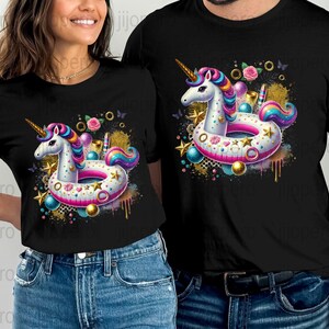 Summer PNG Unicorn Pool Float Clipart, Colorful Digital Download, Kids ...