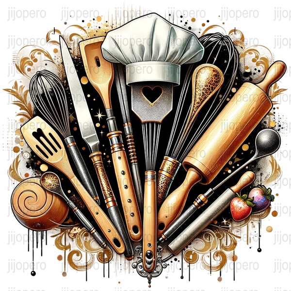 Kitchen Utensil Art - Etsy