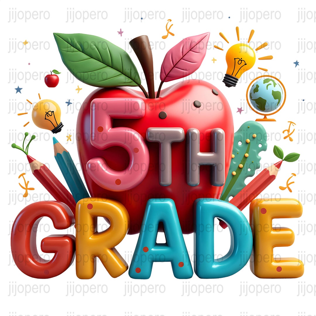 5th Grade Digital Art, School Classroom Decor, Printable Wall Art, Back ...