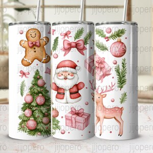 Christmas PNG Watercolor Clipart, Santa Claus, Reindeer, Gingerbread ...