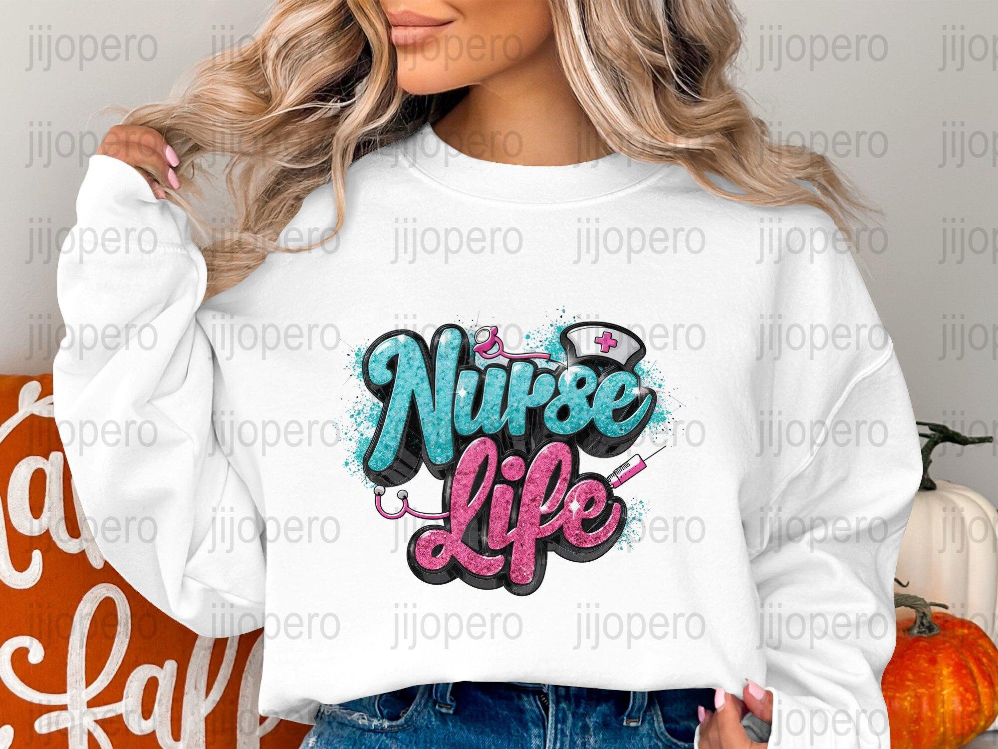 Nurse Life Glitter Design PNG, Colorful Nursing Digital Art, Nurse ...