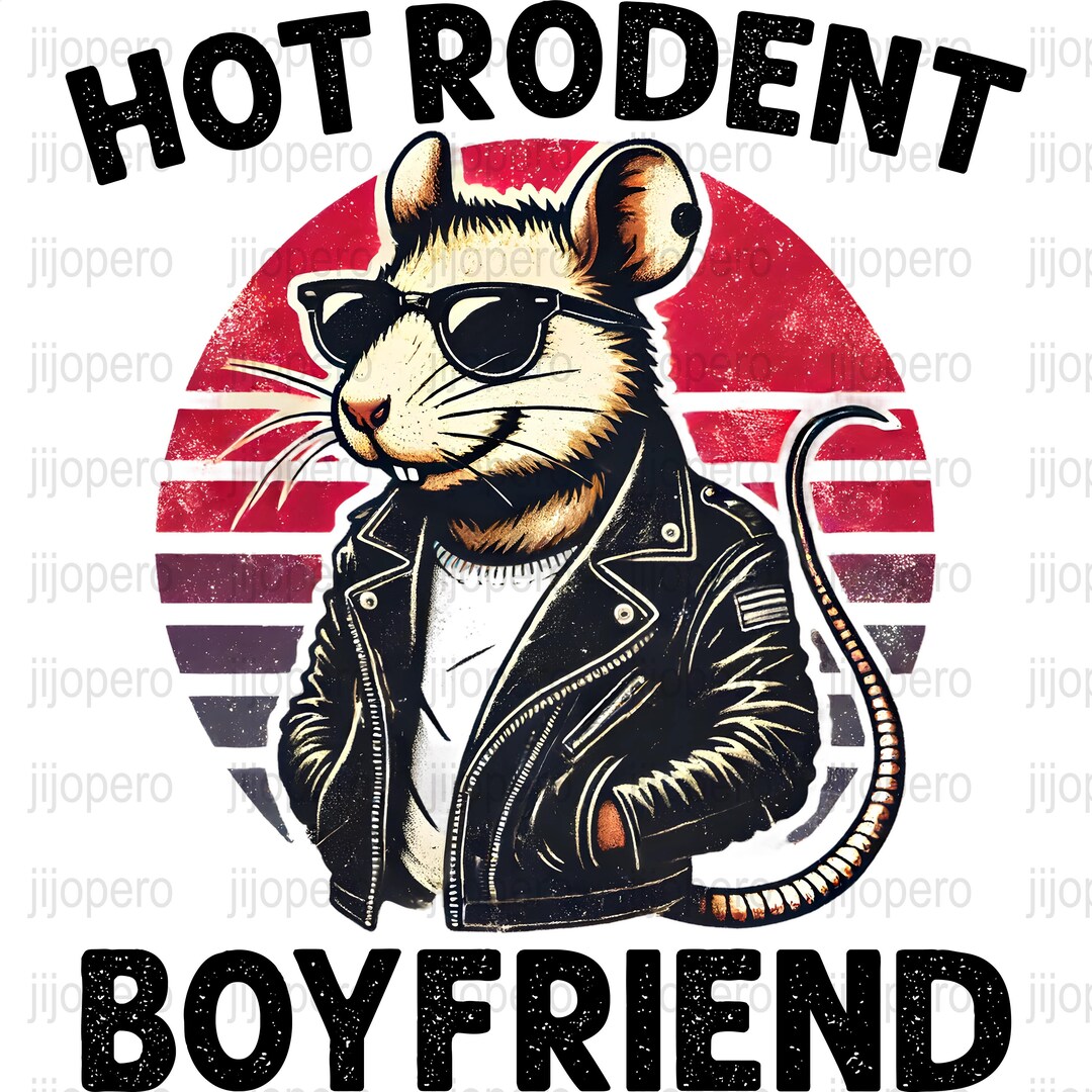 Hot Rodent Boyfriend PNG, Cool Rat Biker Graphic, Digital Art Download ...