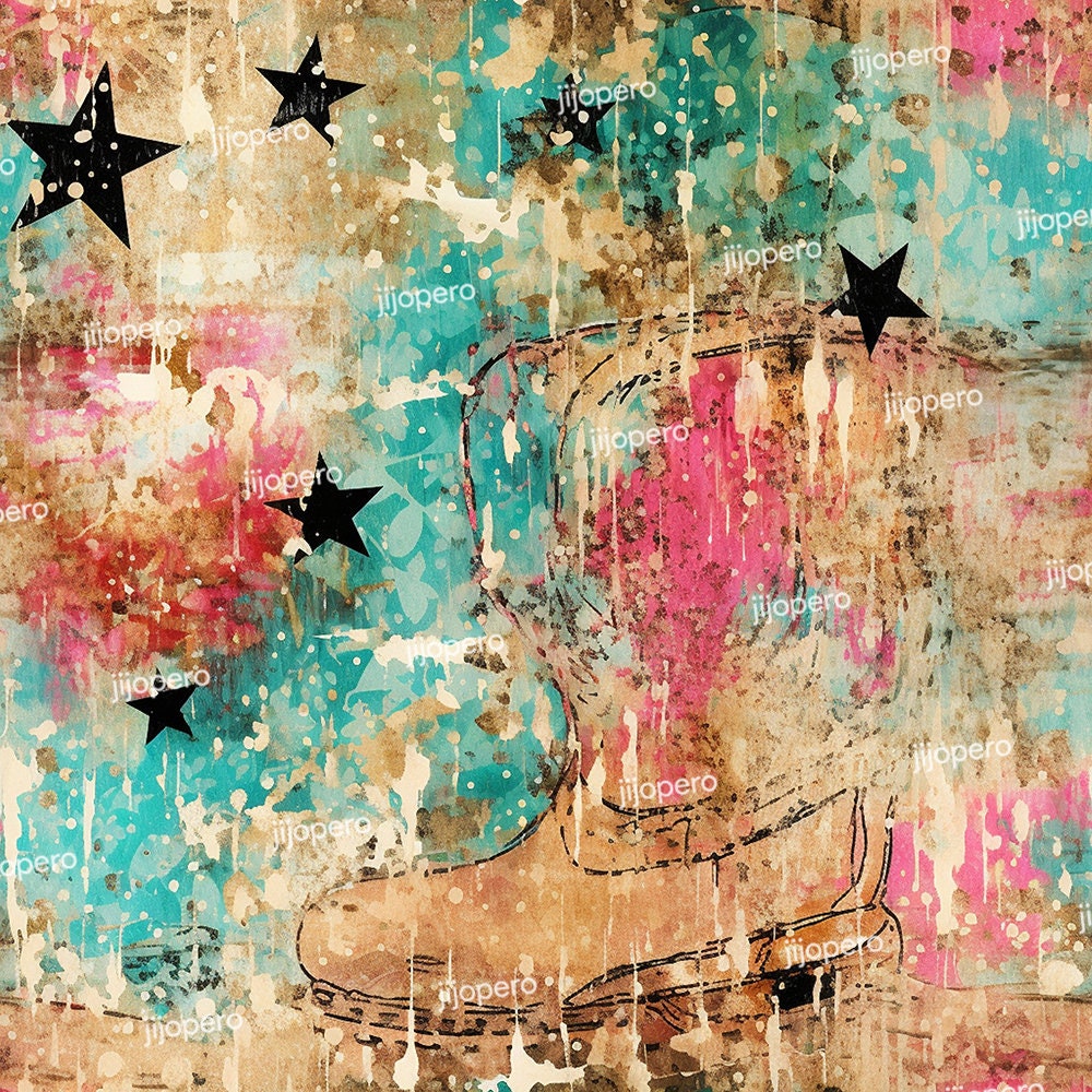 Cowgirl Seamless Pattern. Digital Download Only. Png File Seamless ...